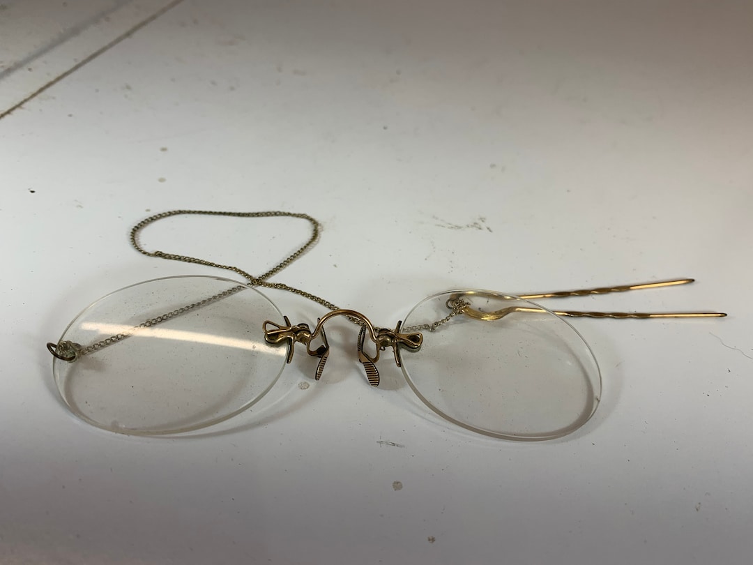 Antique Spectacles, Antique Eyewear, Eyeglasses, Hair Pin Chain ...
