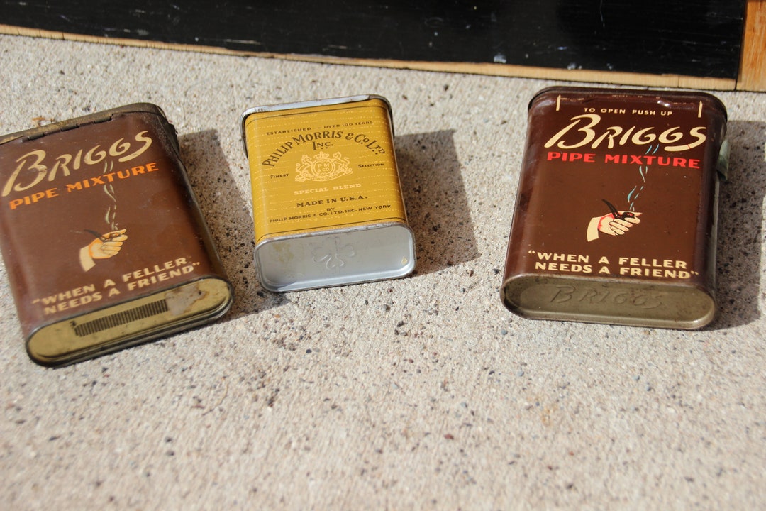 3, Briggs Tobacco, Philip Morris, Tin Boxes, Tobacco, Collectibles ...