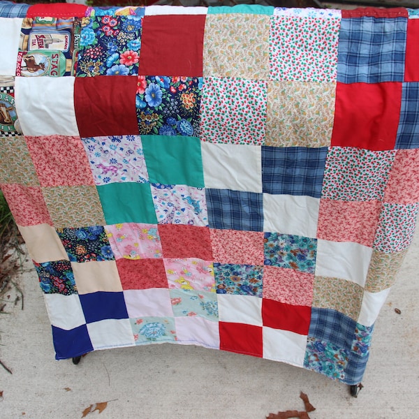 Twin Patchwork Quilt - Etsy