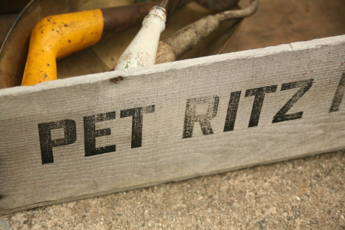 Vintage Crate Pet Crate Storage Crate Pet Ritz Food Old | Etsy