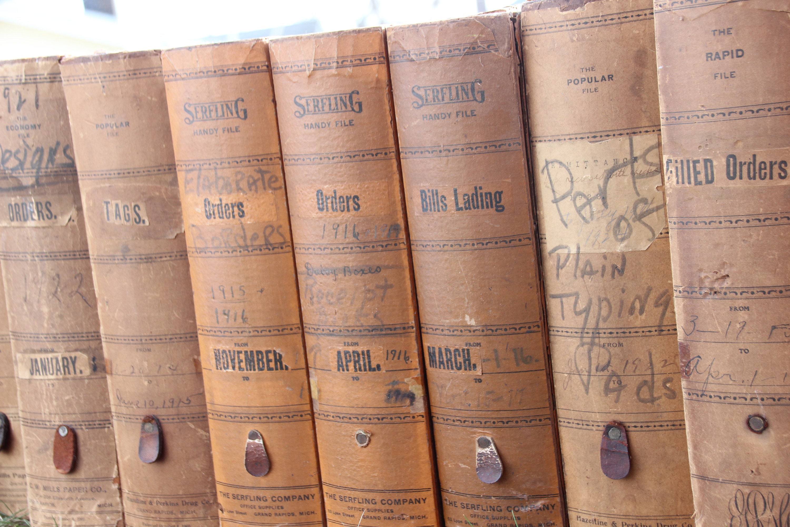 Set of 11, Wooden Book Files, 1910s, Files, Storage, Office ...