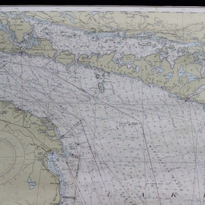 Nautical Chart, Great Lakes Shipping, Lake Huron, Michigan, Ship Chart ...