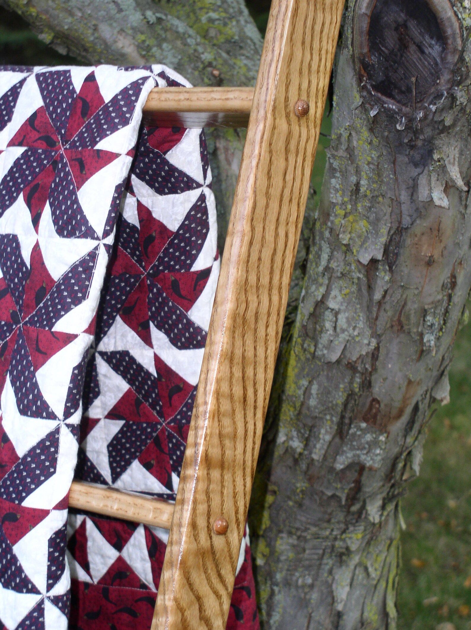 60 Tall Oak Ladder Quilt Rack 6 Different Widths | Etsy