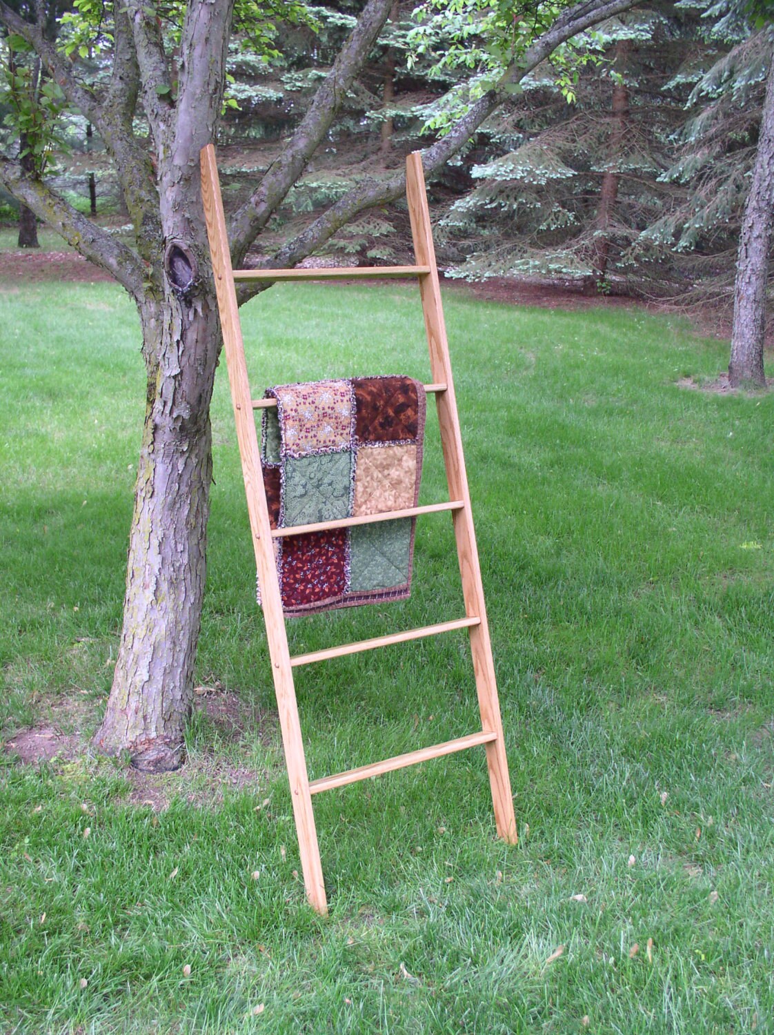 72 Tall Oak Ladder Quilt Rack 20 22 - Etsy