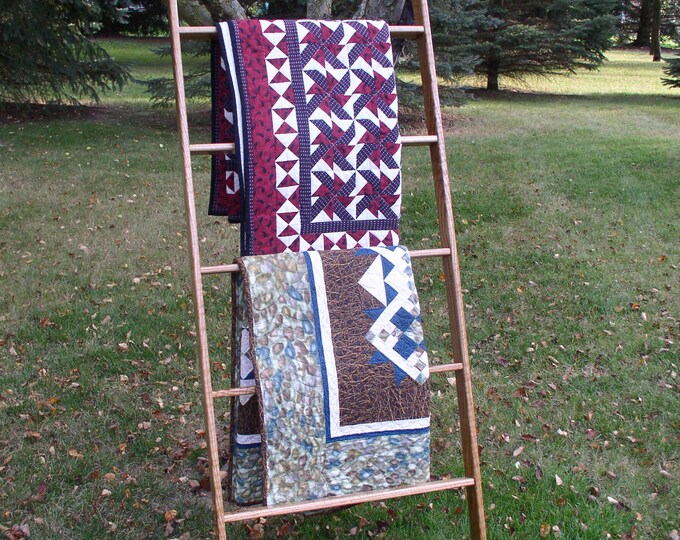 60 Tall Oak Ladder Quilt Rack 6 Different Widths - Etsy