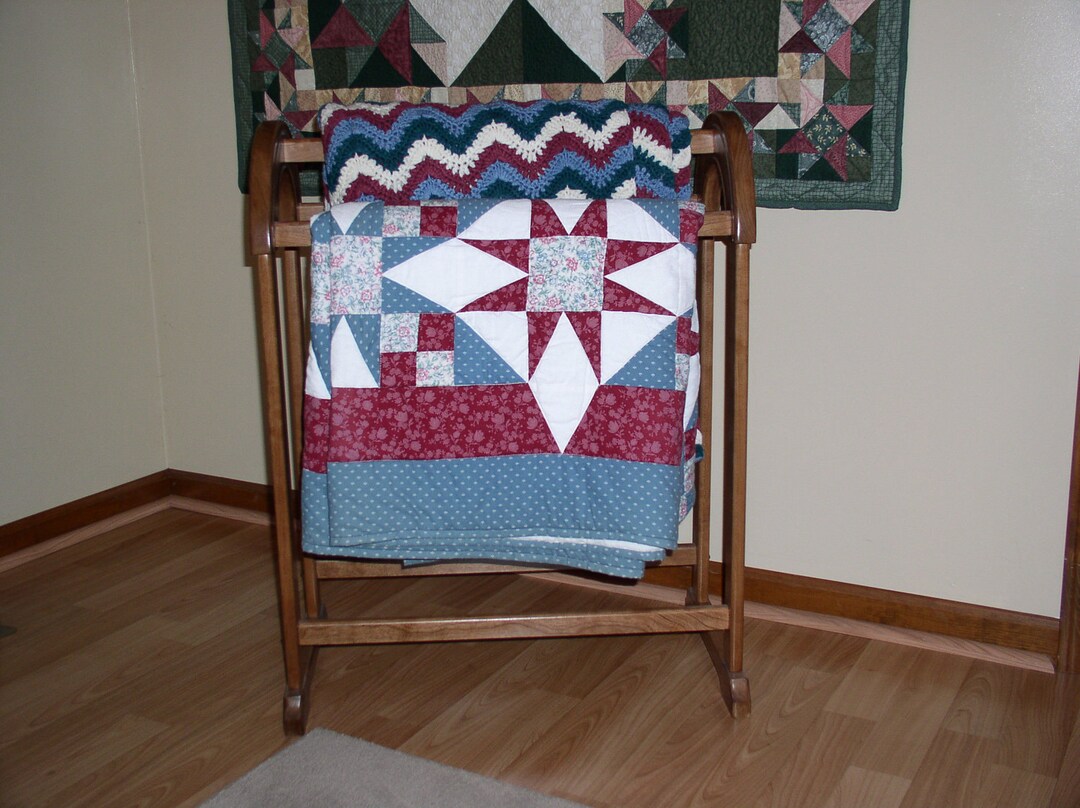 Cherry Quilt Rack, Shown With English Chestnut Stain, Medium Brown, 29 ...