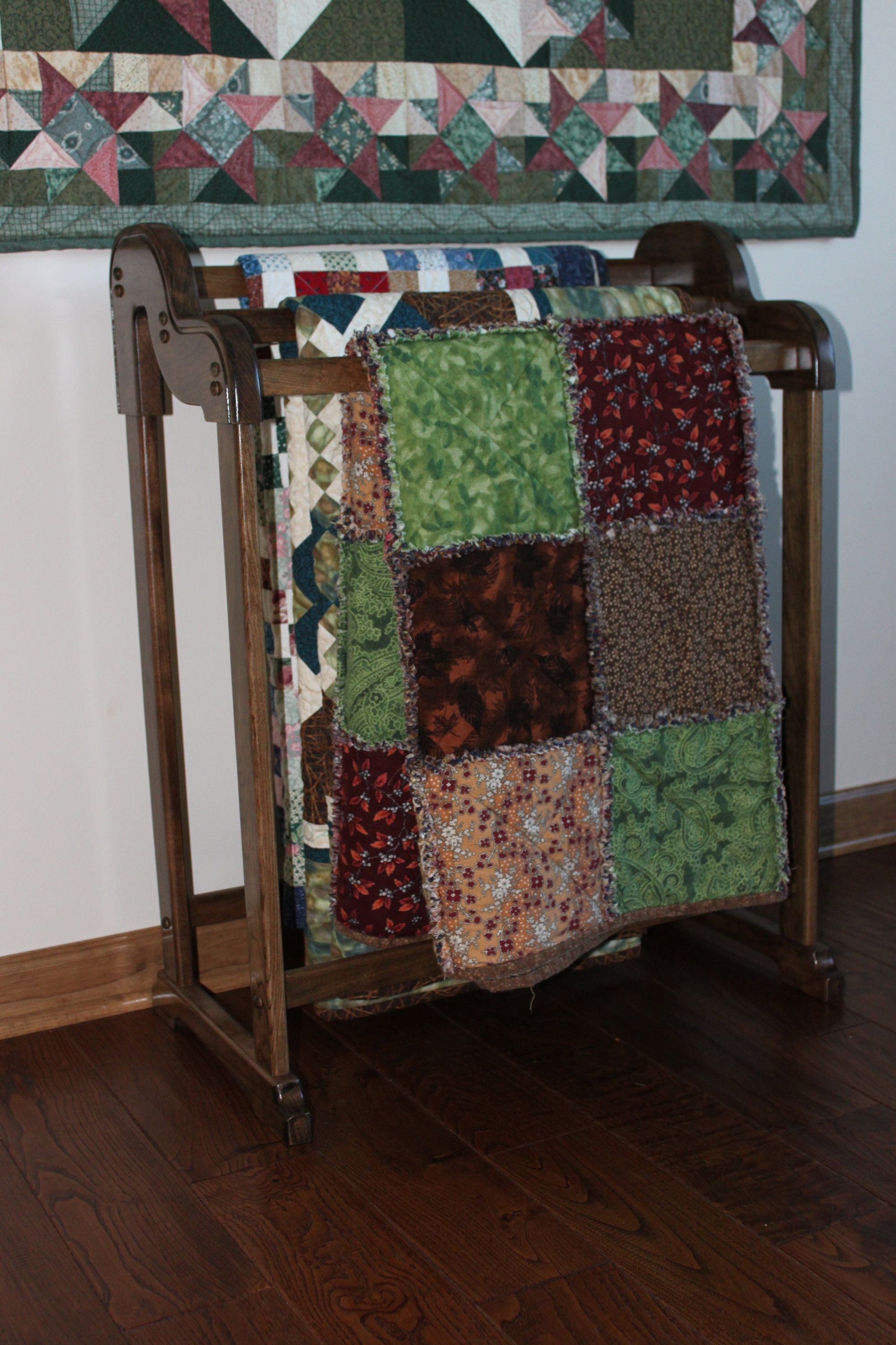 Tiered Cherry Quilt Rack Dark Brown 25 Other Colors | Etsy