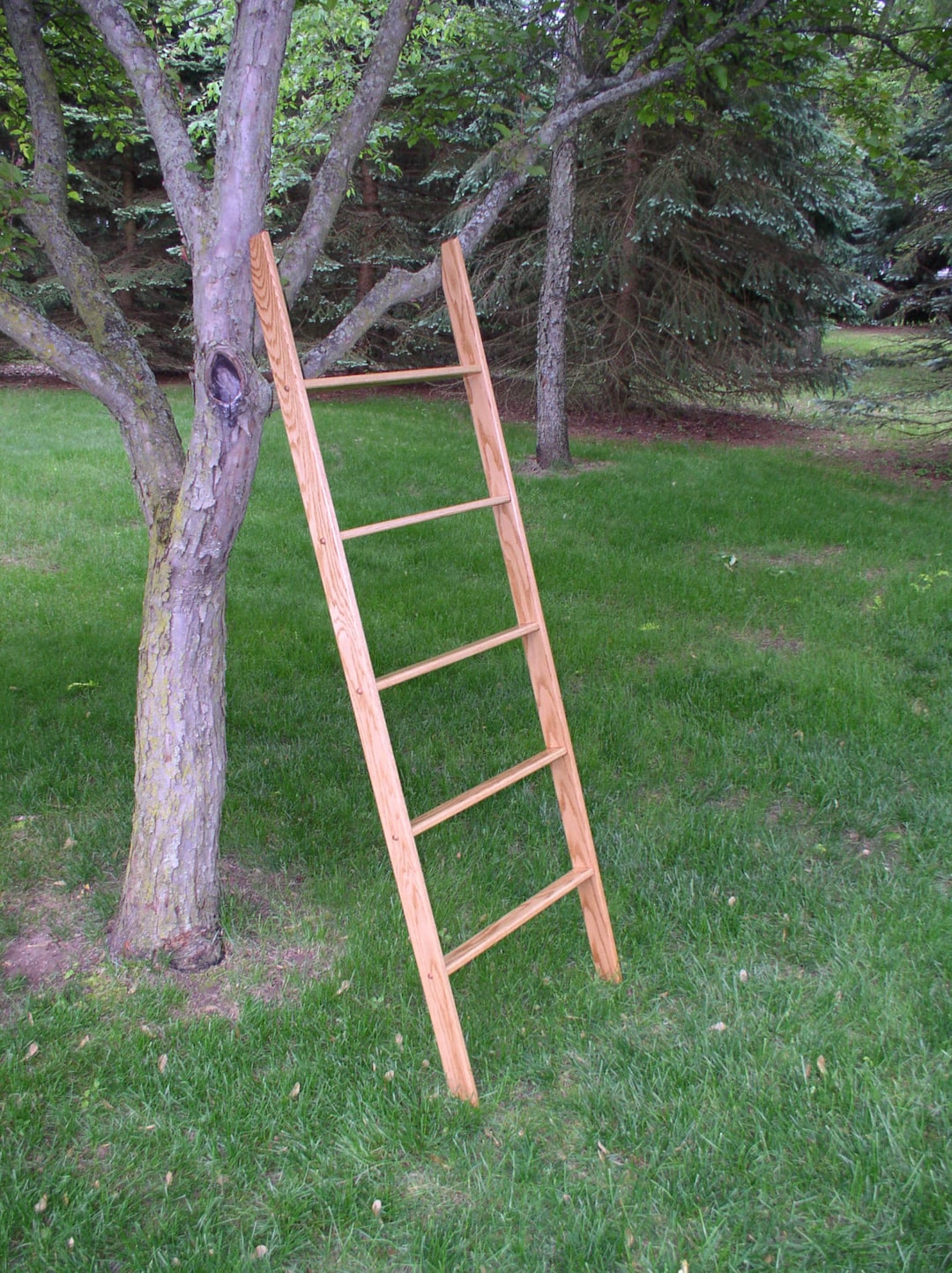 72 Tall Oak Ladder Quilt Rack 20 22 - Etsy
