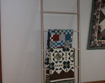 72 Tall Oak Ladder Quilt Rack Available in 26 | Etsy