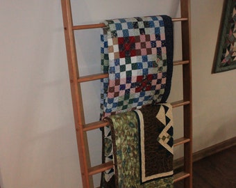 60 Tall Cherry Ladder Quilt Rack 6 Different Widths | Etsy