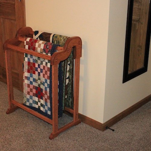 Tiered Cherry Quilt Rack With 9 Red Mahogany Stain 29 Other - Etsy