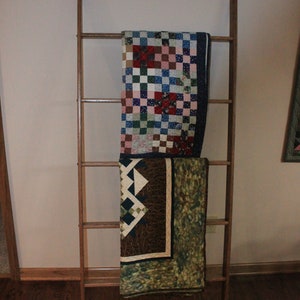 72" Tall Oak Ladder Quilt Rack, Available in 26", 28", 30" Widths, 29 ...