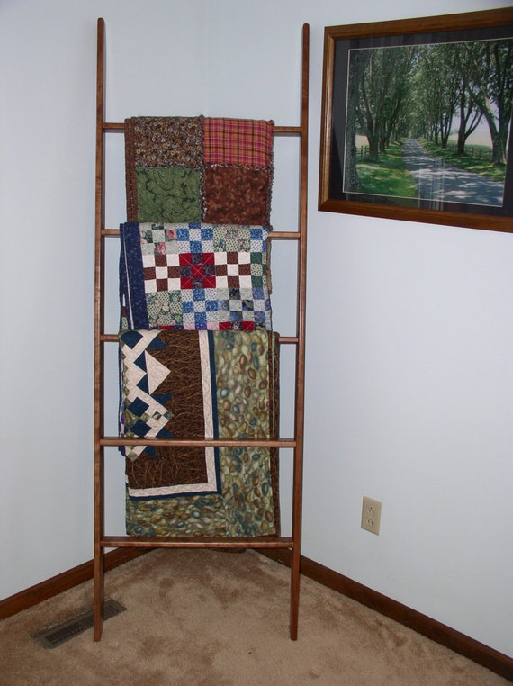60 Tall Cherry Ladder Quilt Rack 6 Different Widths | Etsy