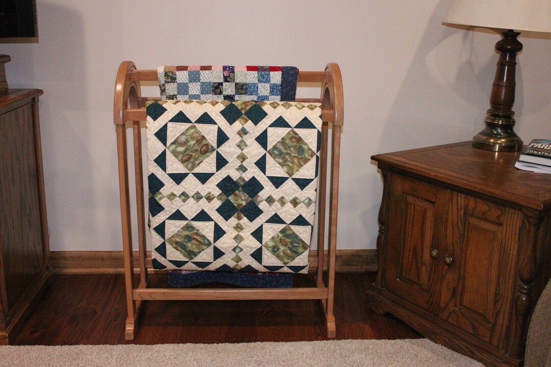 Cherry Quilt Rack, Shown With Clear Coat Finish, 29 Colors Available - Etsy