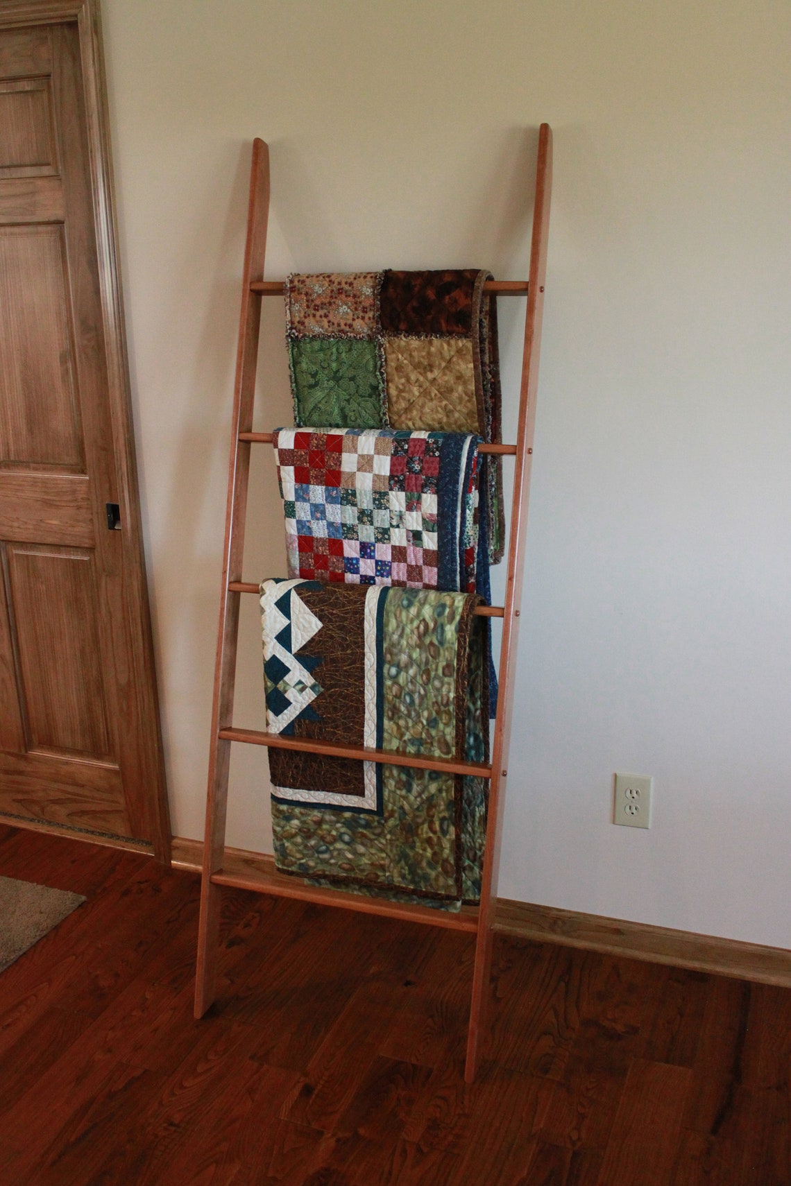 72 Tall Cherry Ladder Quilt Rack Available in 26 - Etsy