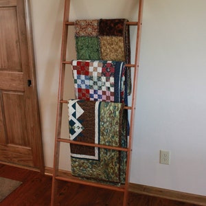72" Tall Cherry Ladder Quilt Rack, Available in 26", 28", 30" Widths ...