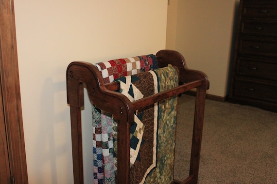 Tiered Cherry Quilt Rack With 9 Red Mahogany Stain 29 Other | Etsy
