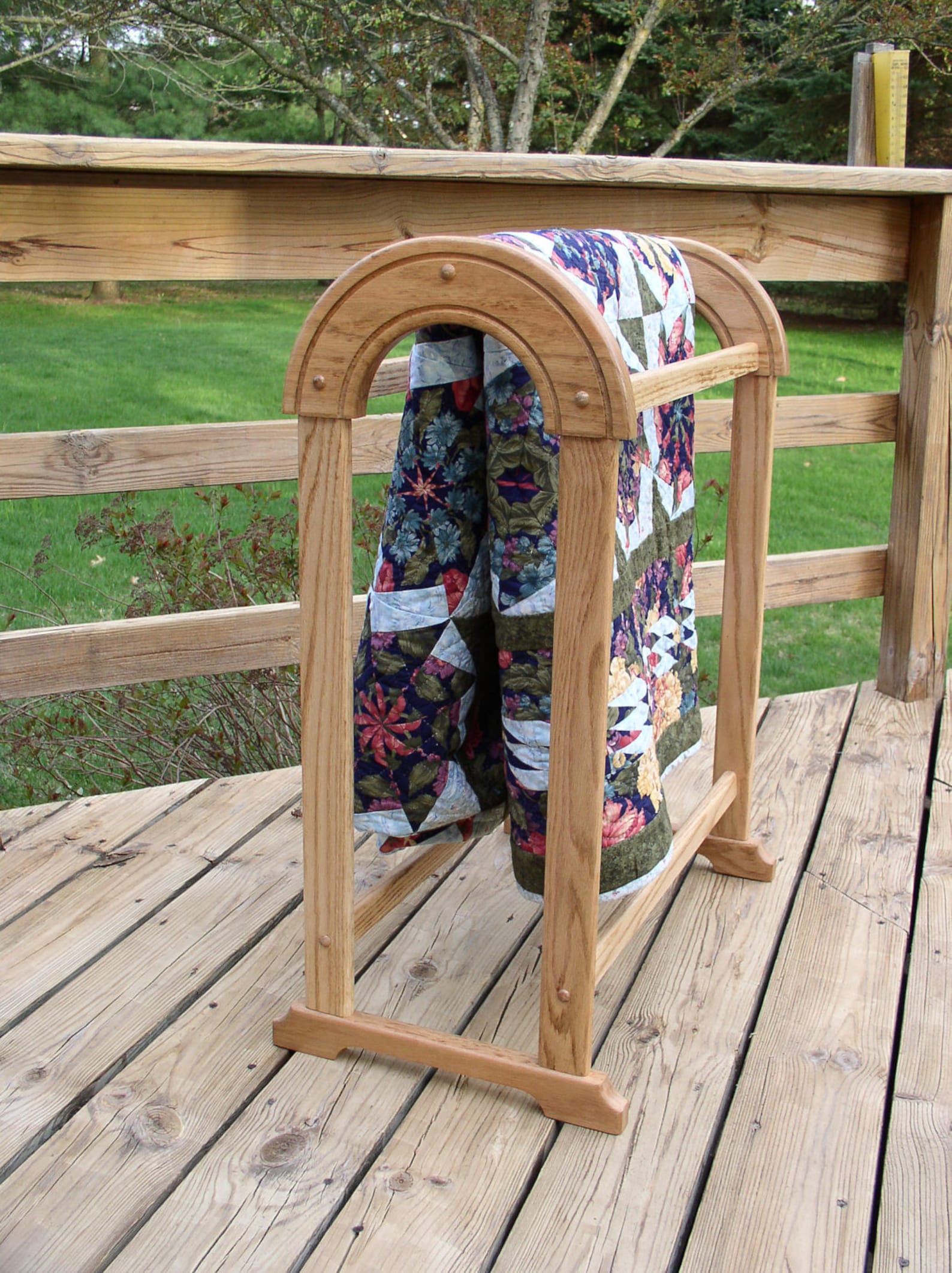 Oak Quilt Rack Golden Oak Stain 29 Colors Available | Etsy