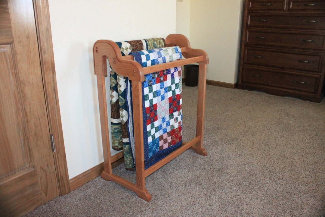 Tiered Cherry Quilt Rack, Shown With #14 Cherry Stain, 29 Colors to ...