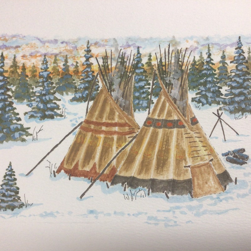 Teepee Painting - Etsy
