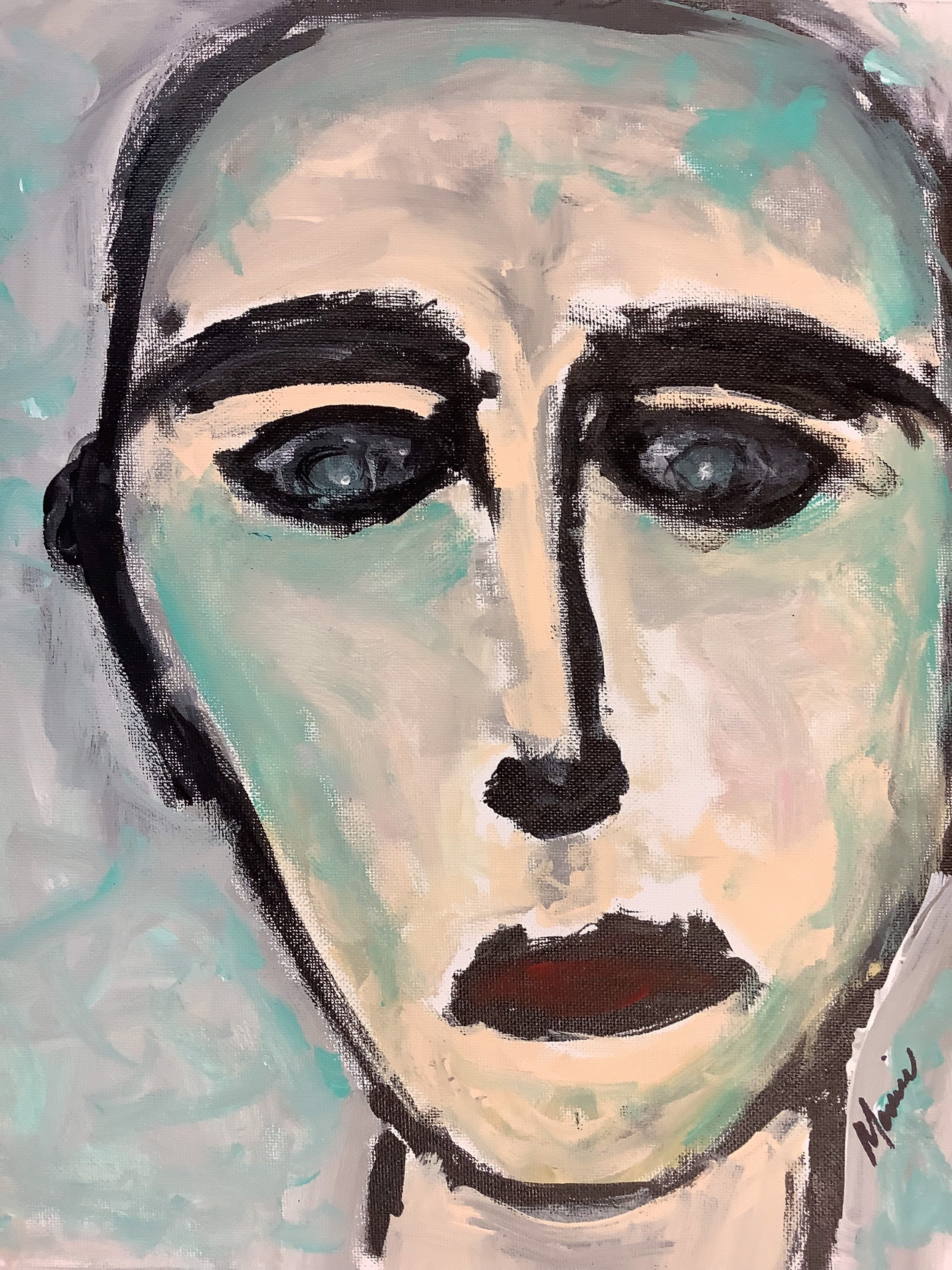 Contemporary Abstract Portrait Paintings