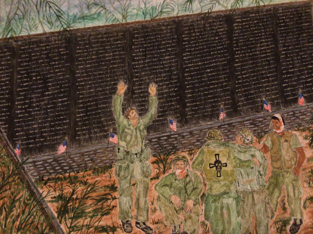 Military Veterans Painting; Memorial Day;veterans Day;vietnam War ...