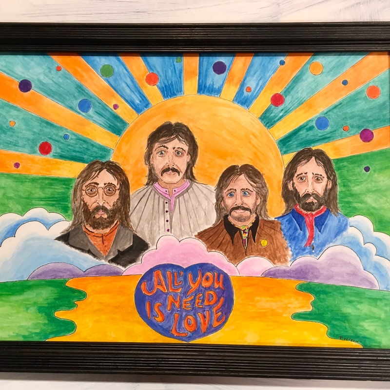 Beatles Painting - Etsy