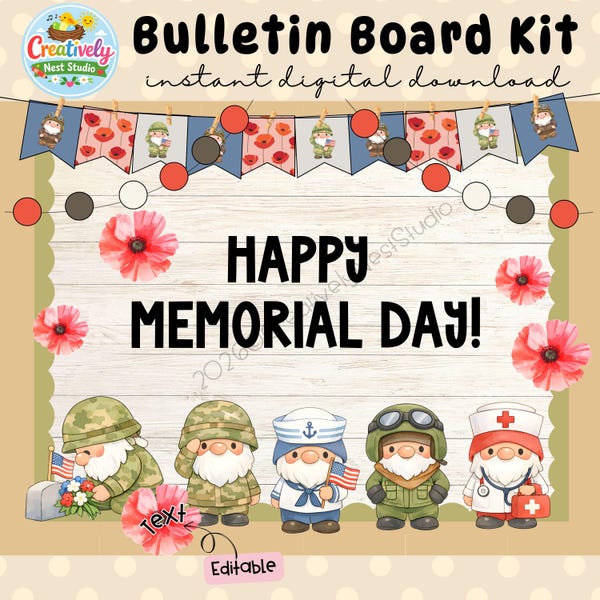 Memorial Day Bulletin Board - Etsy