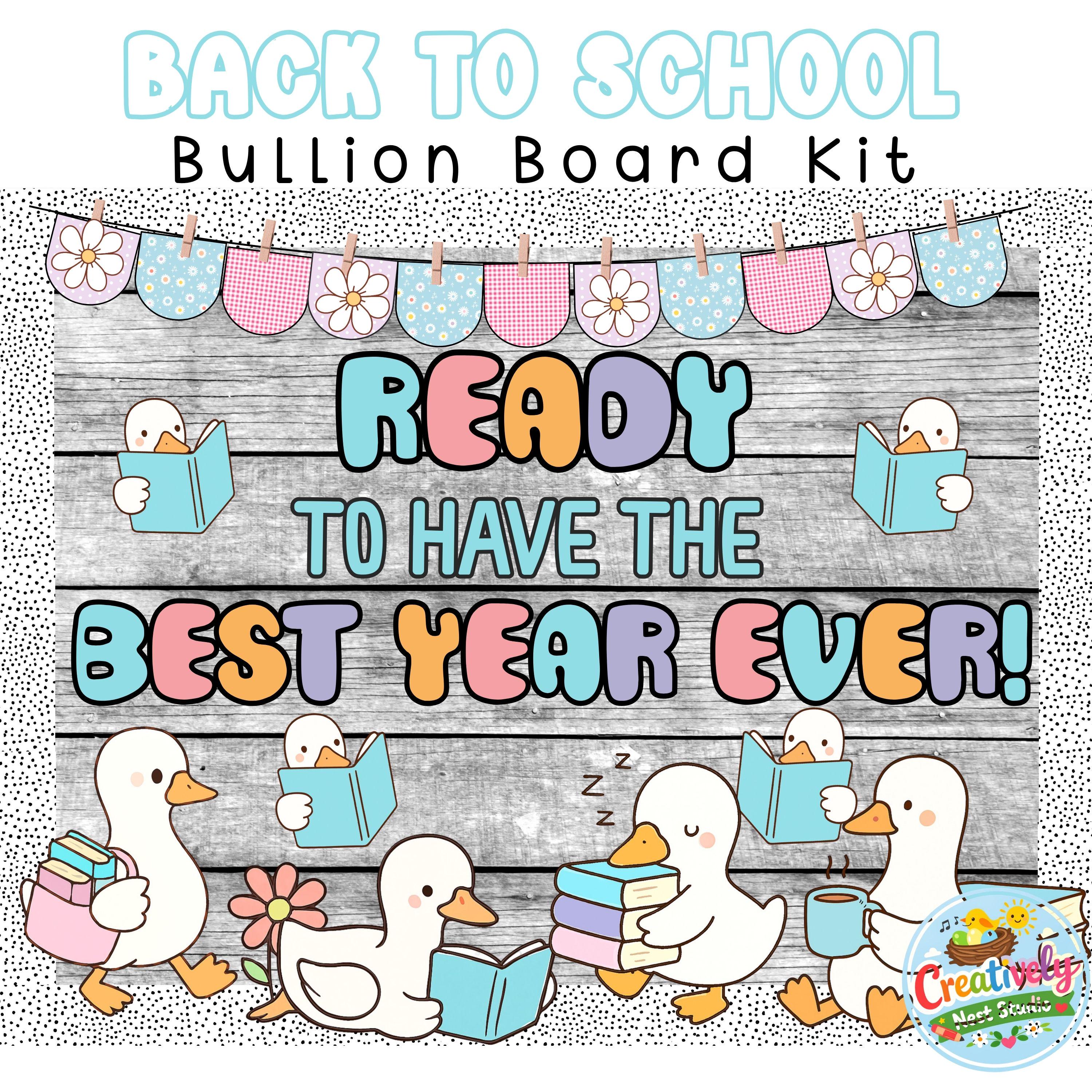 Duck Back to School Bulletin Board Kit | Editable Pastel Classroom ...