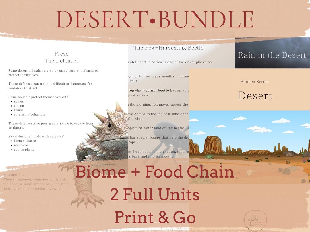 Desert Biome Food Chain Unit | Printable Homeschool Science Animals ...
