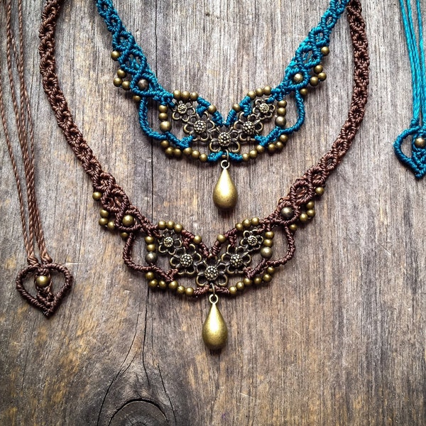 Micro Macrame Necklace - Etsy