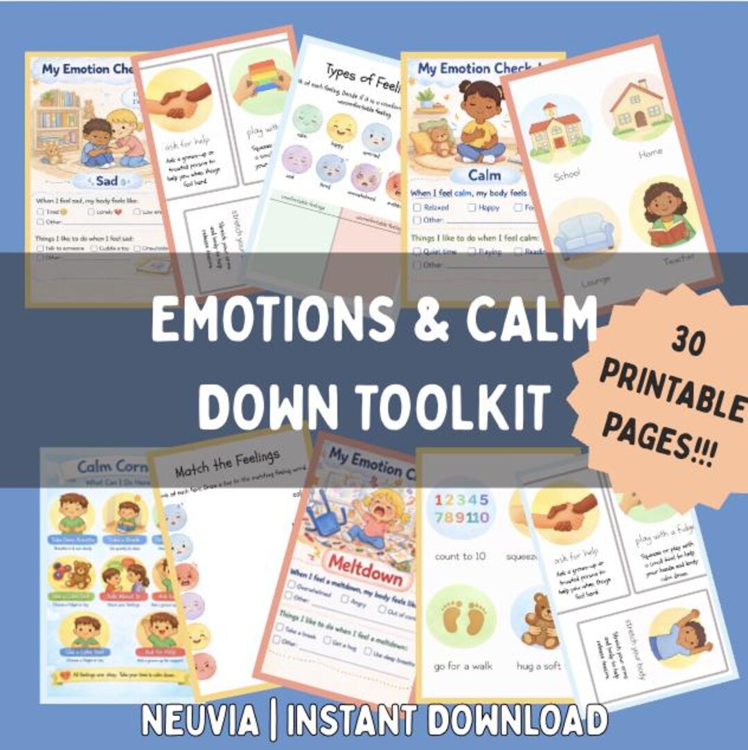 Emotions & Calm Down Toolkit | SEL Worksheets, Emotional Regulation ...