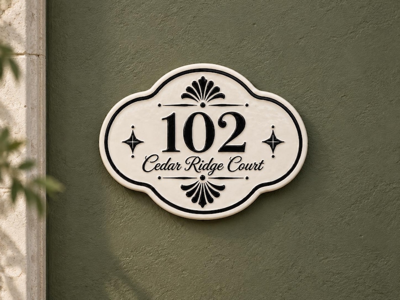 Custom Ceramic House Number, Custom Address Plaque, Door Number Sign ...