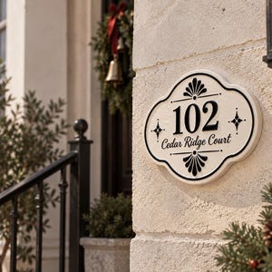 Custom Ceramic House Number, Custom Address Plaque, Door Number Sign ...