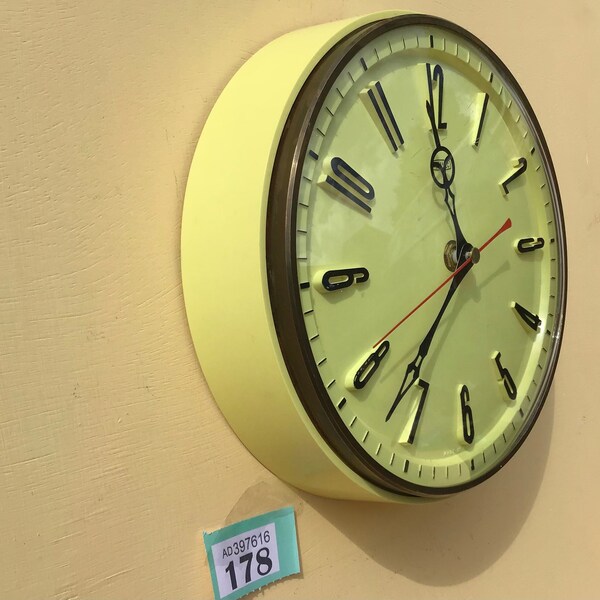 Yellow Wall Clock - Etsy