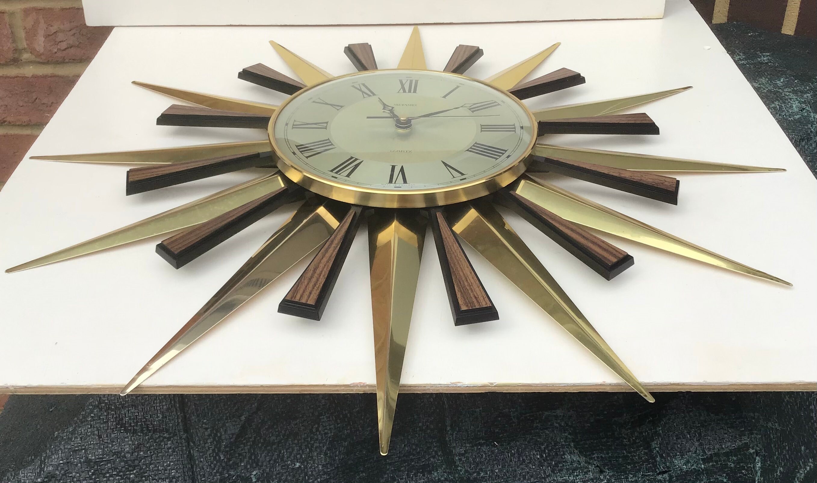 Metamec Starburst Clock Vintage Sunray Clock - Etsy UK