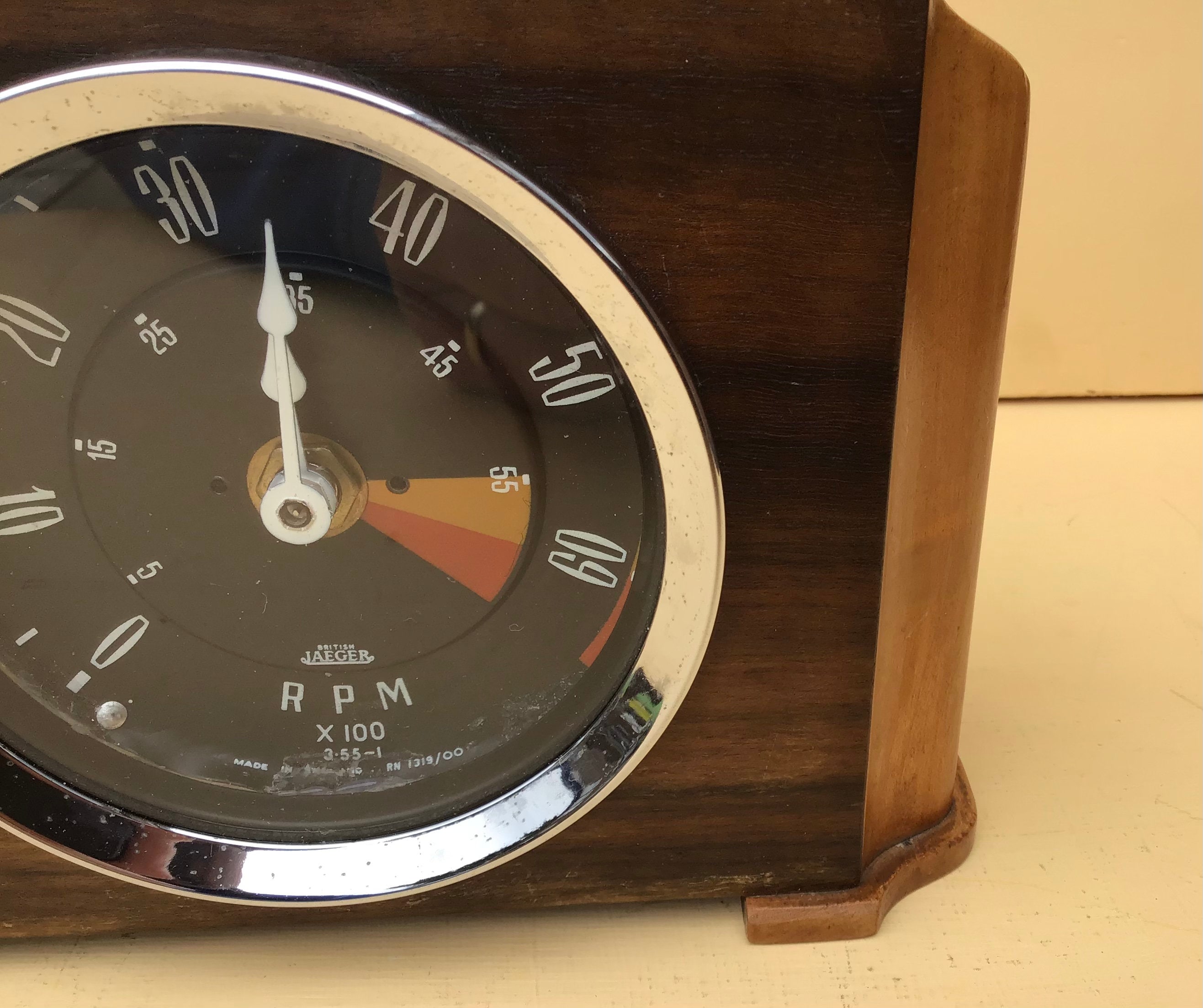 Jaeger Vintage Rev Counter From a Vehicle - Recycled Battery Operated ...