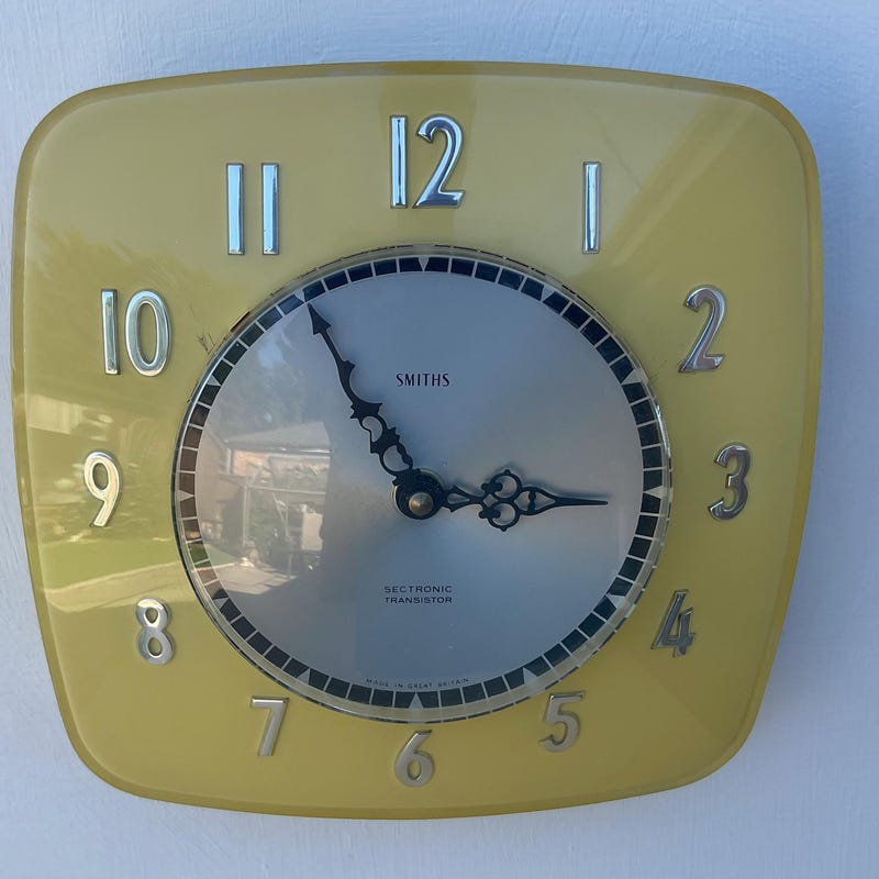 Yellow Wall Clock - Etsy