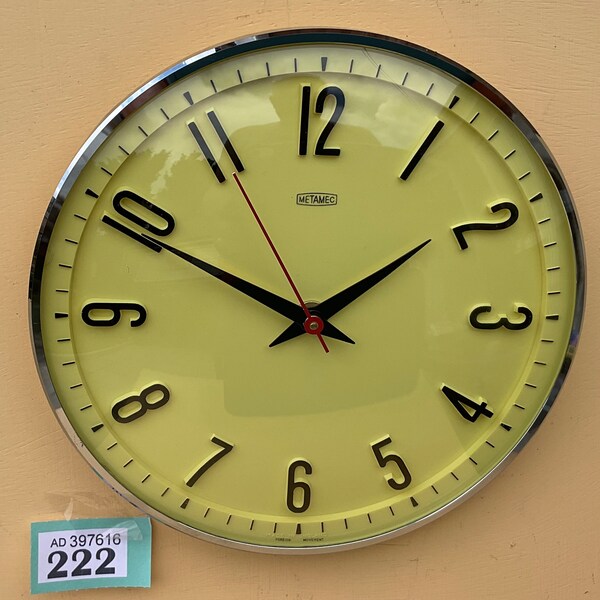 Yellow Wall Clock - Etsy