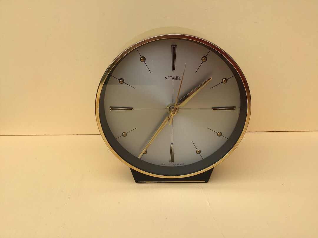 Metamec Vintage Clock - Recycled Battery Mantle Shelf Clock - Etsy