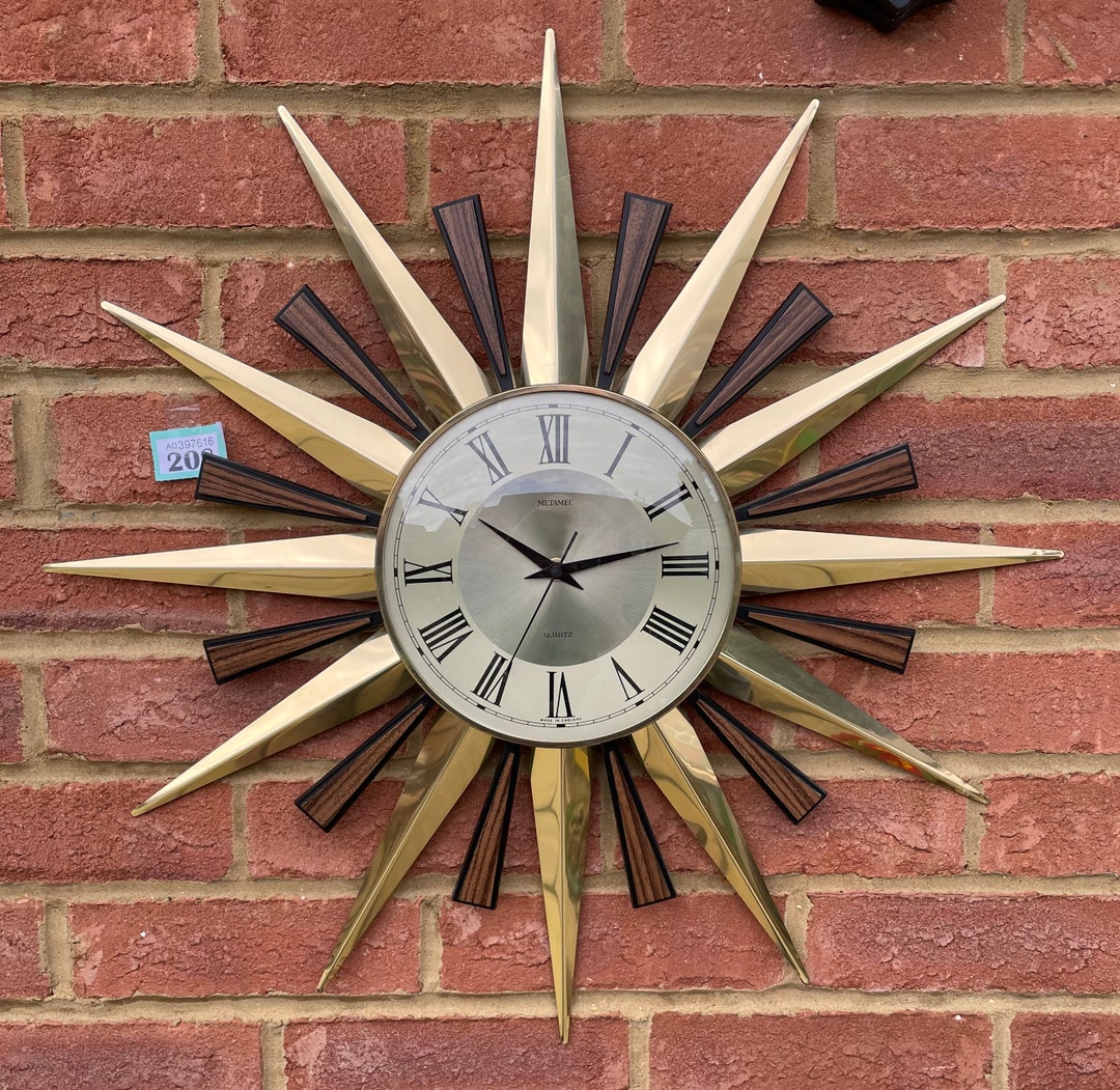 Metamec Starburst Clock (208) - Vintage Sunray Clock - Etsy