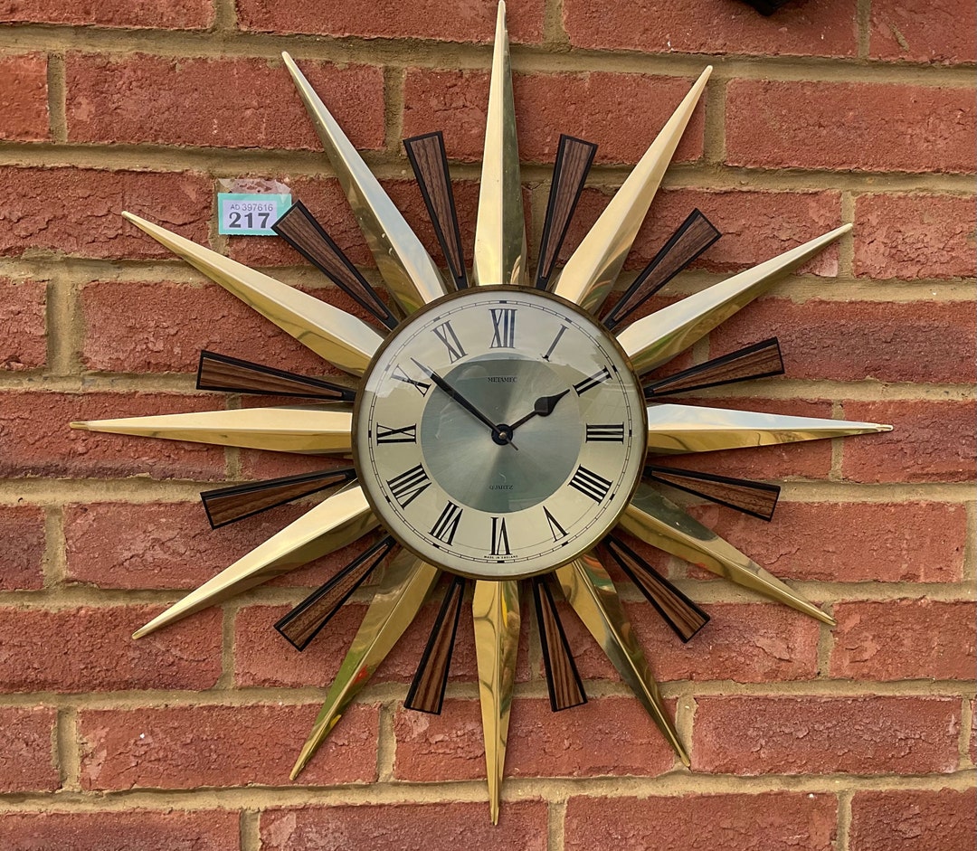 Metamec Starburst Clock (217) - Vintage Sunray Clock - Etsy
