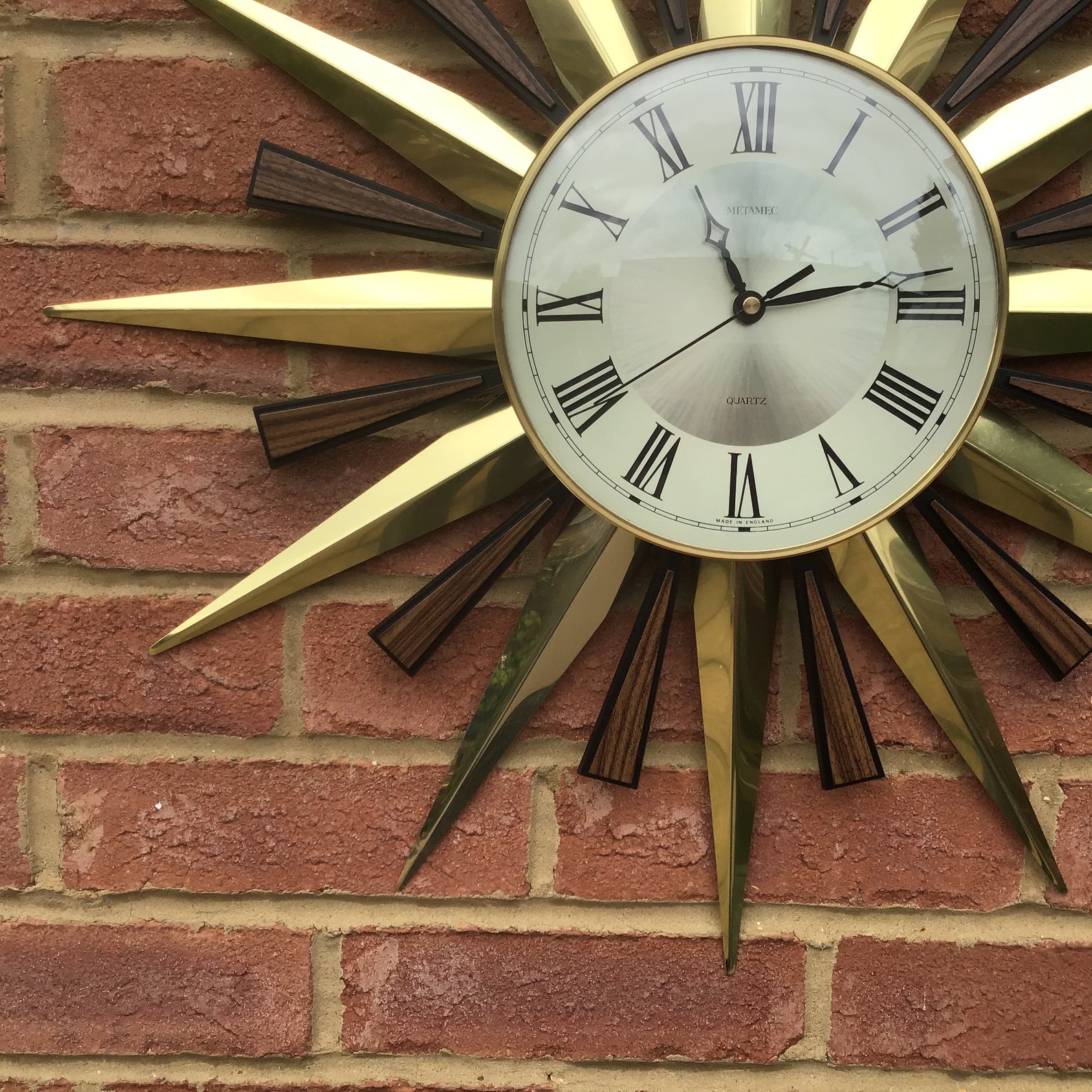 Metamec Starburst Clock Vintage Sunray Clock - Etsy UK