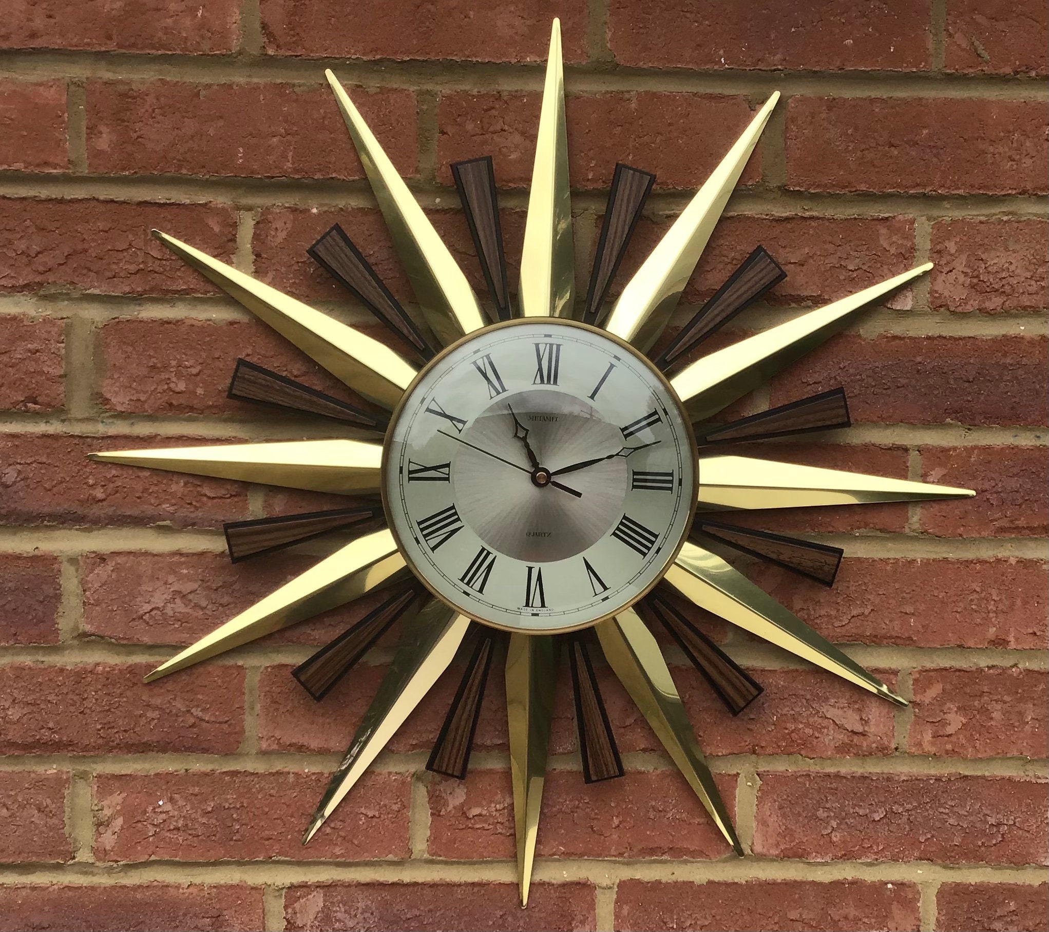 Metamec Starburst Clock Vintage Sunray Clock - Etsy UK