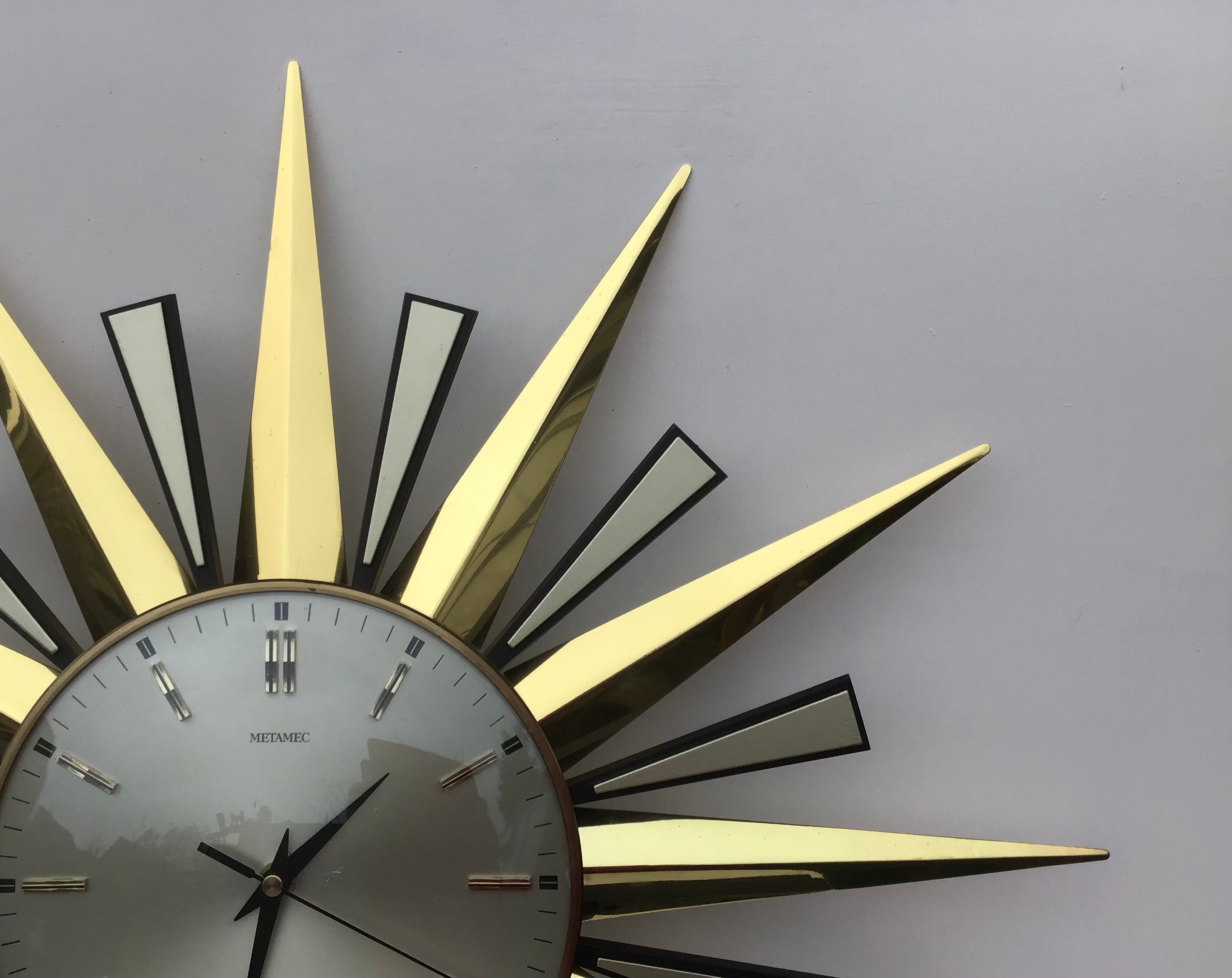 Metamec Starburst Clock Vintage Sunray Clock - Etsy 日本