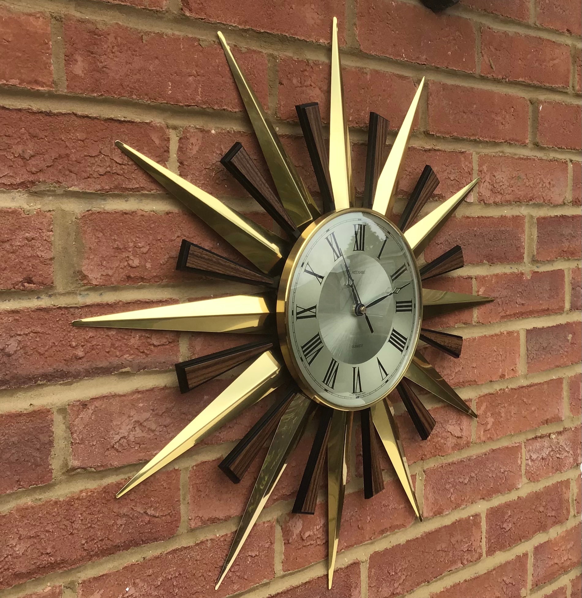 Metamec Starburst Clock Vintage Sunray Clock - Etsy UK
