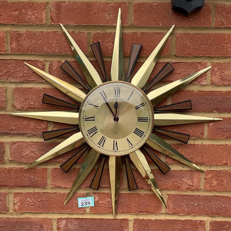 Sunburst Clock - Etsy UK