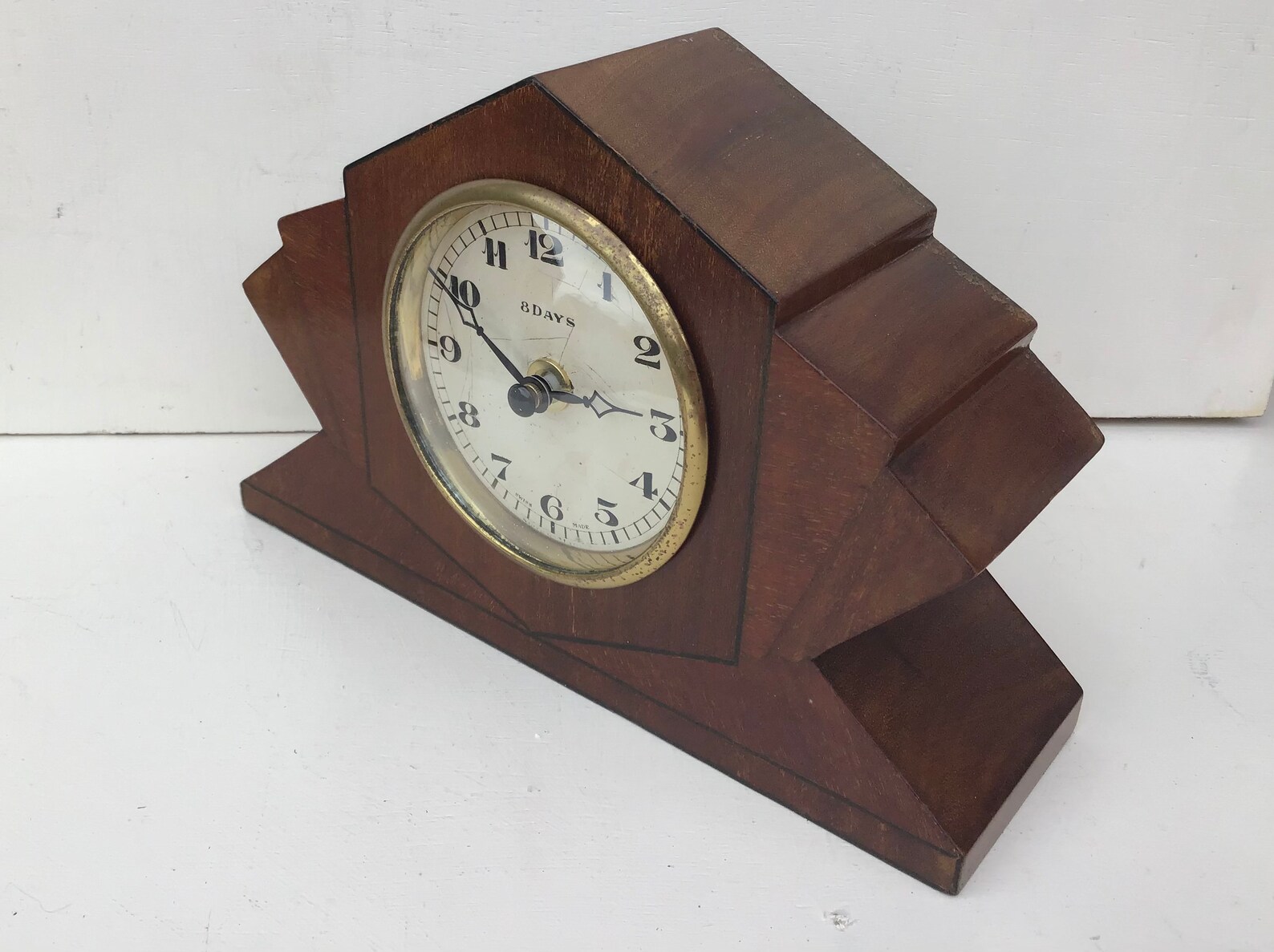 Vintage Wooden Clock Case Mantel Shelf 1930's - Etsy