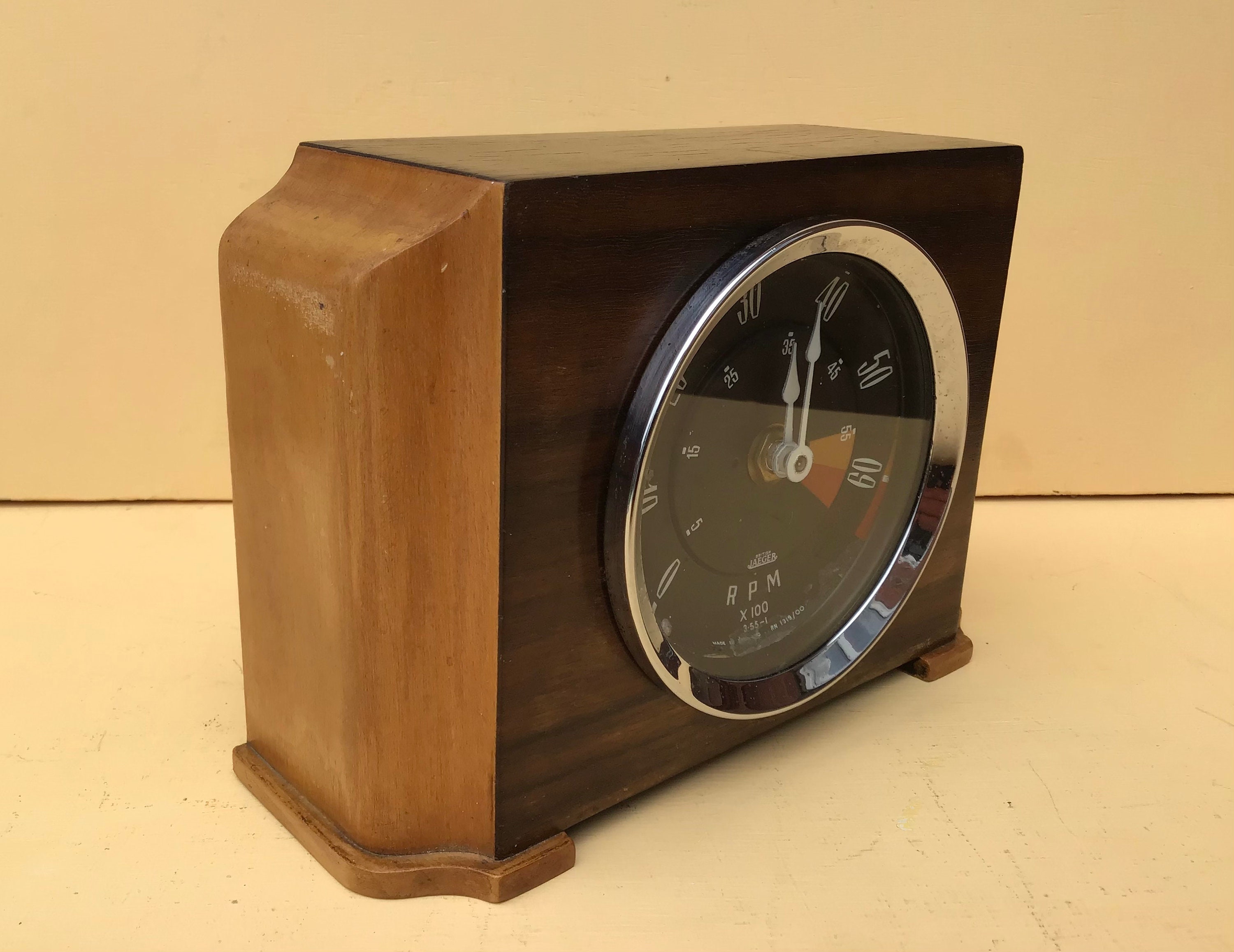 Jaeger Vintage Rev Counter From a Vehicle - Recycled Battery Operated ...