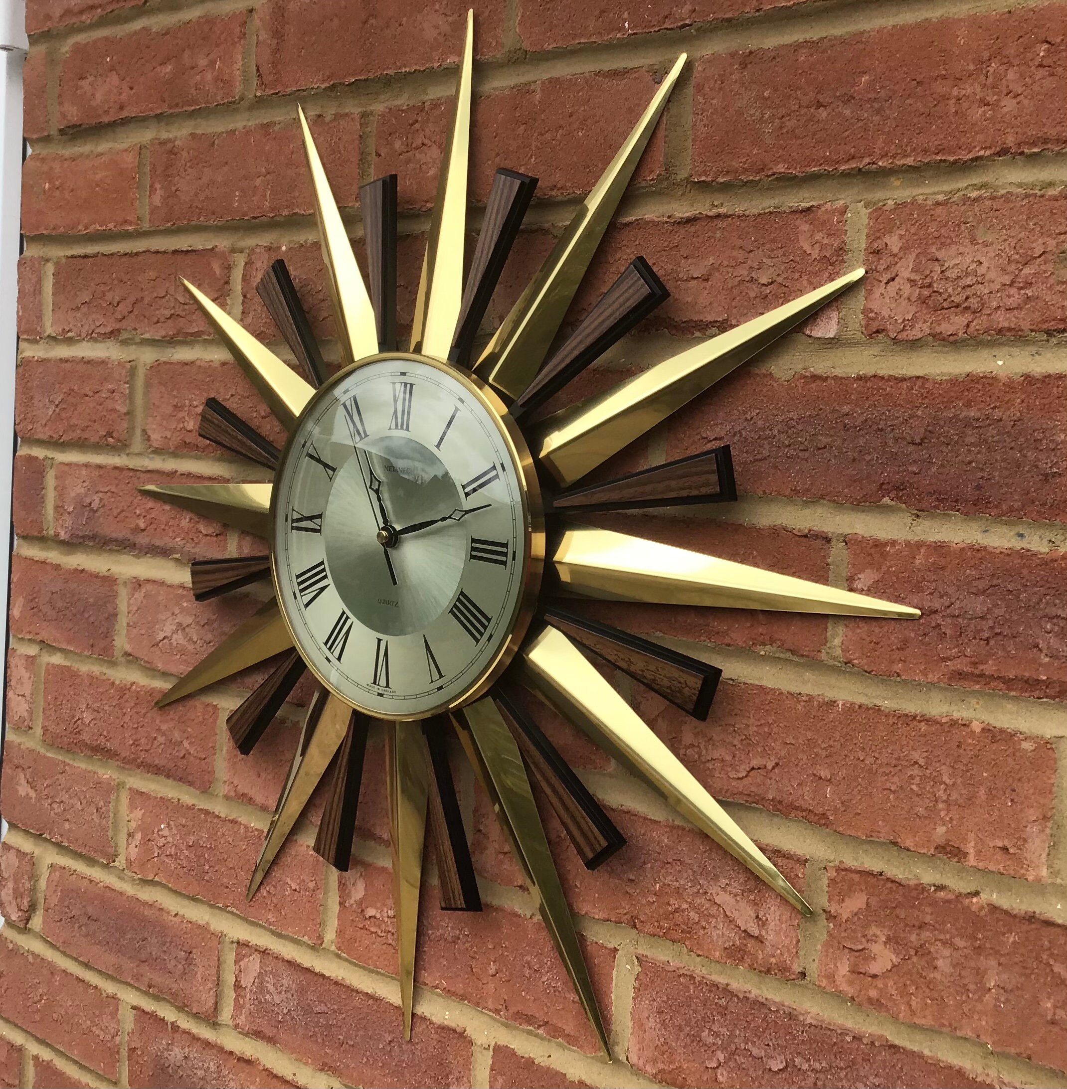 Metamec Starburst Clock Vintage Sunray Clock - Etsy UK